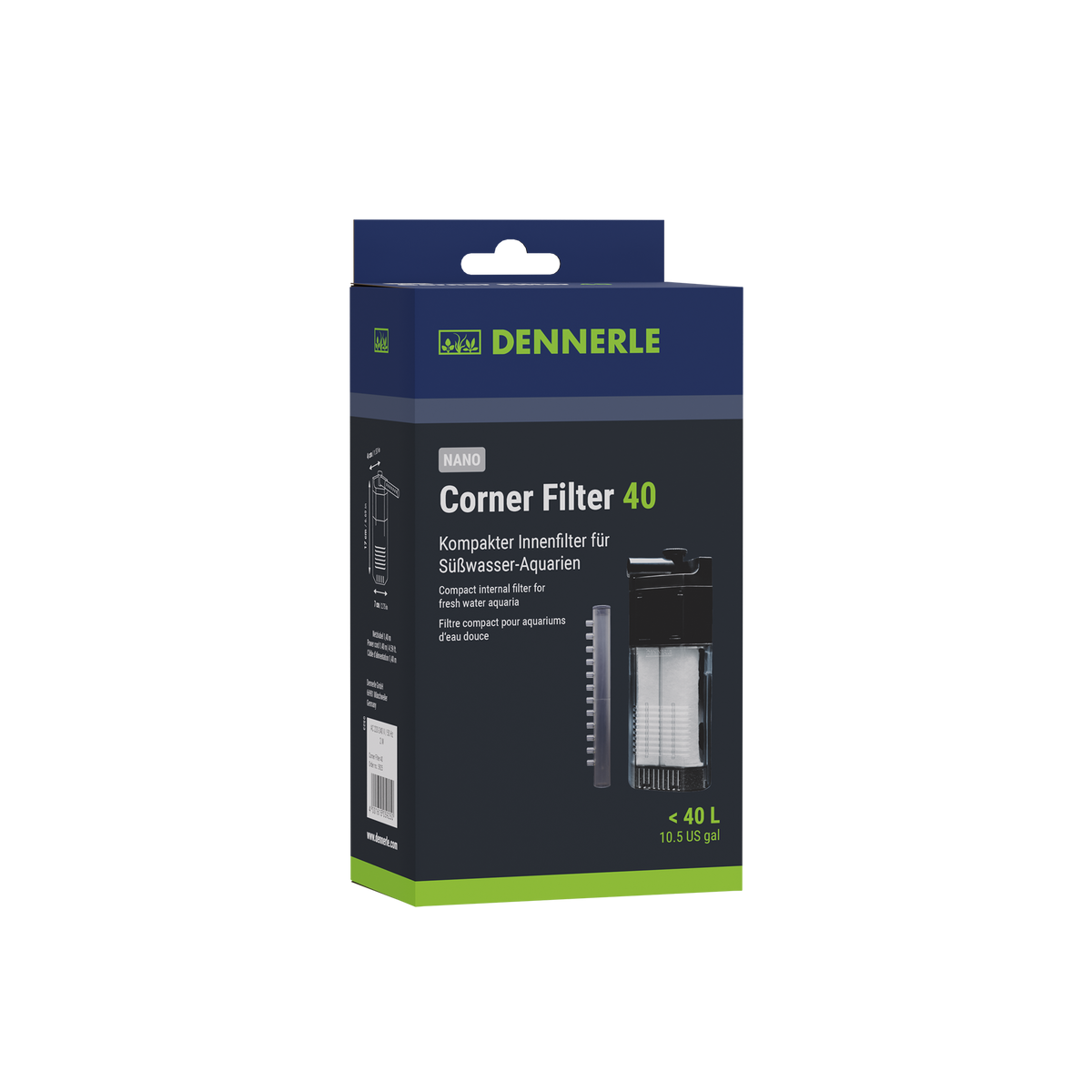 DENNERLE NANO CORNER FILTER 40 - Akvarieboden